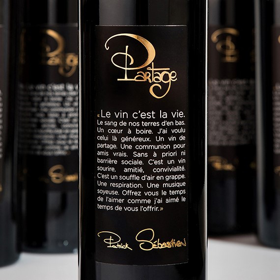 Partage – Le vin rouge Languedoc Saint-Christol de Patrick Sébastien